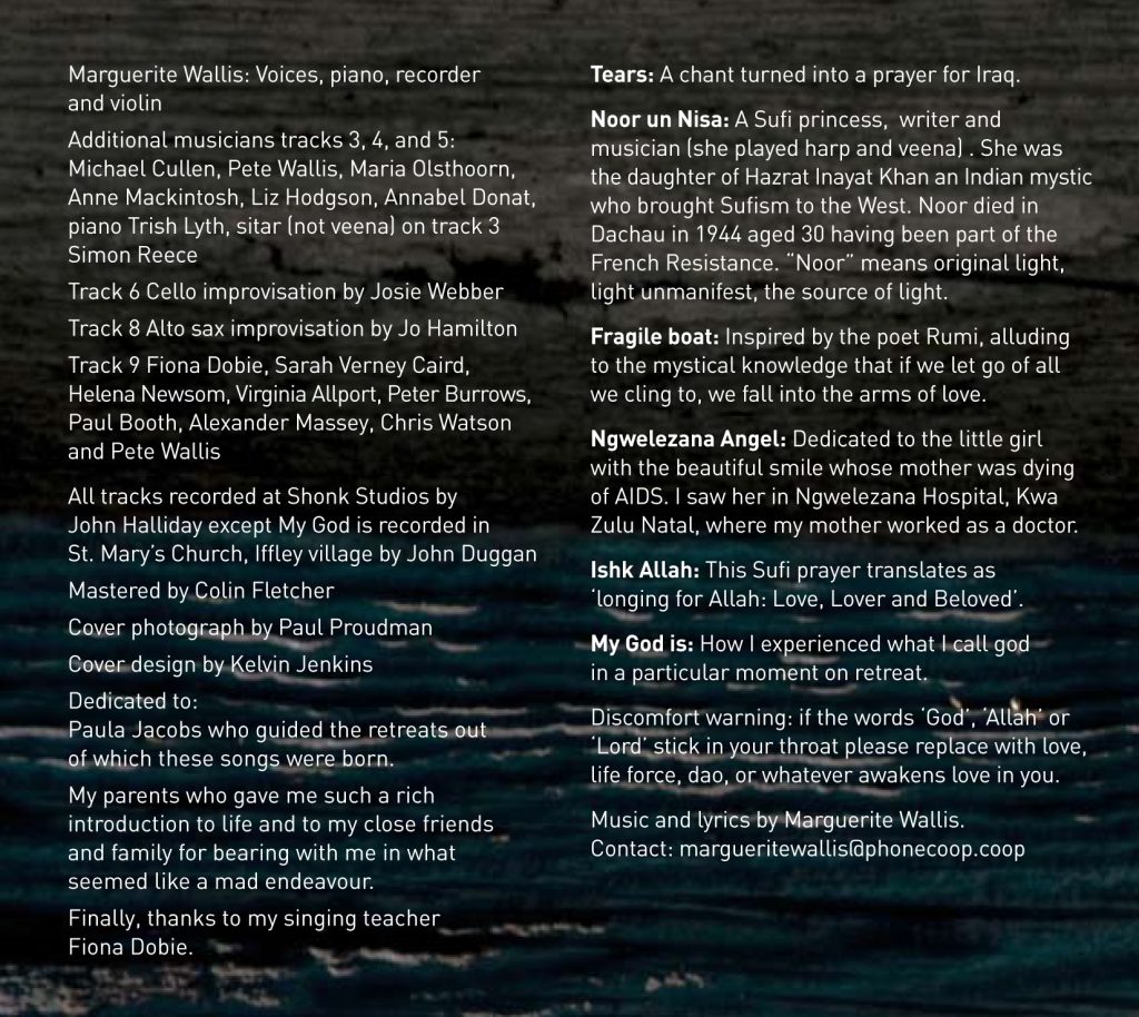 Fragile Boat CD - Depth Physiotherapy - Oxford